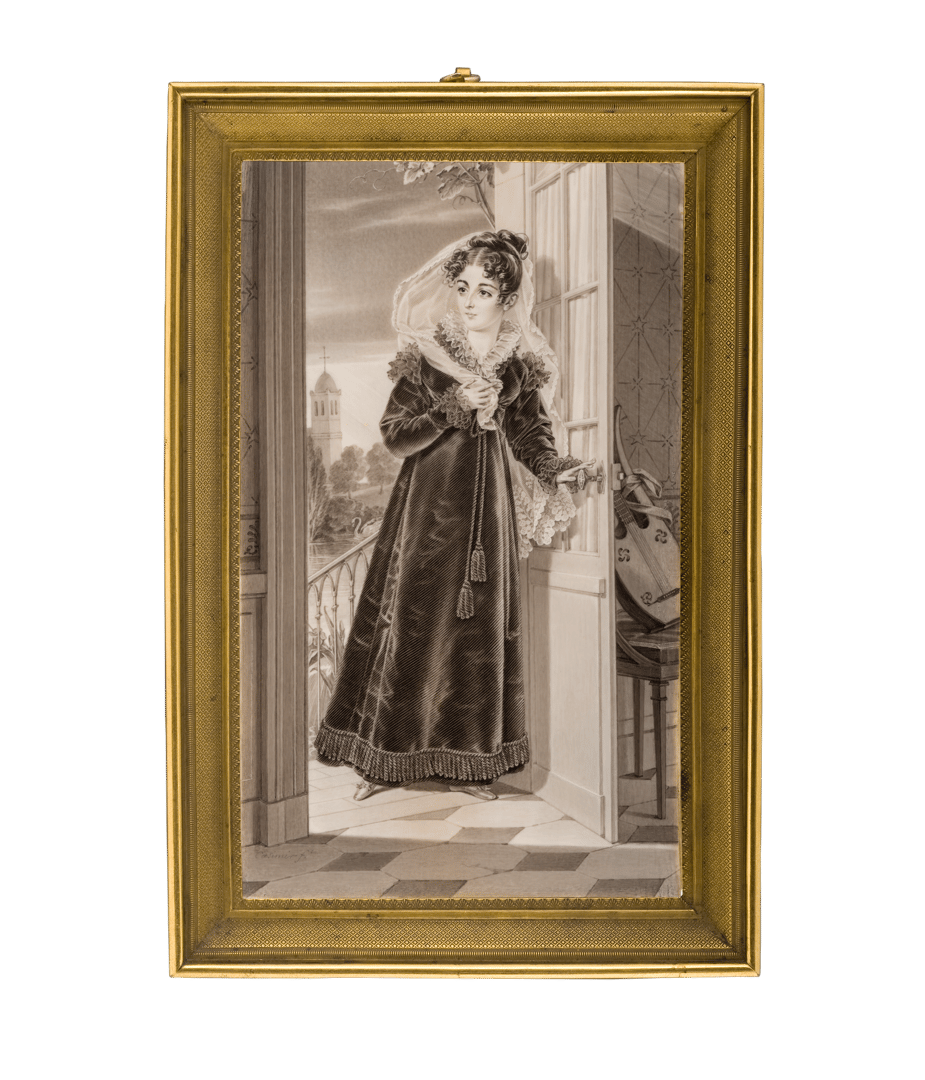 Dame beim Betreten eines Raumes | The Tansey Miniatures Foundation
