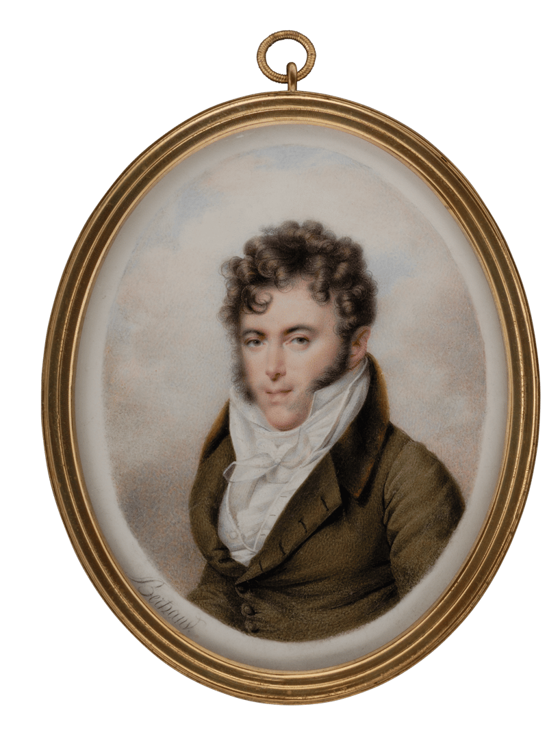 Herr in olivgrünem Rock | The Tansey Miniatures Foundation